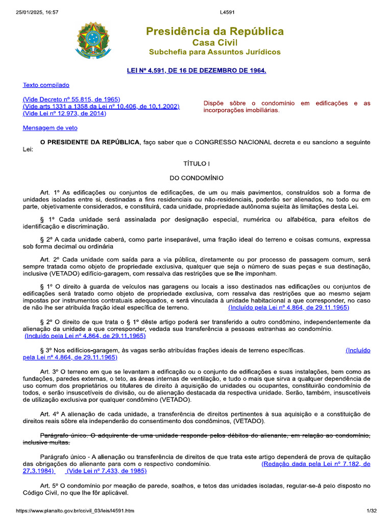 Lei 4591 | PDF