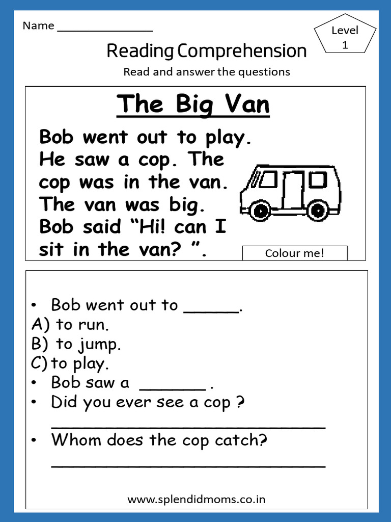 Reading Comprehension Level#1 | PDF