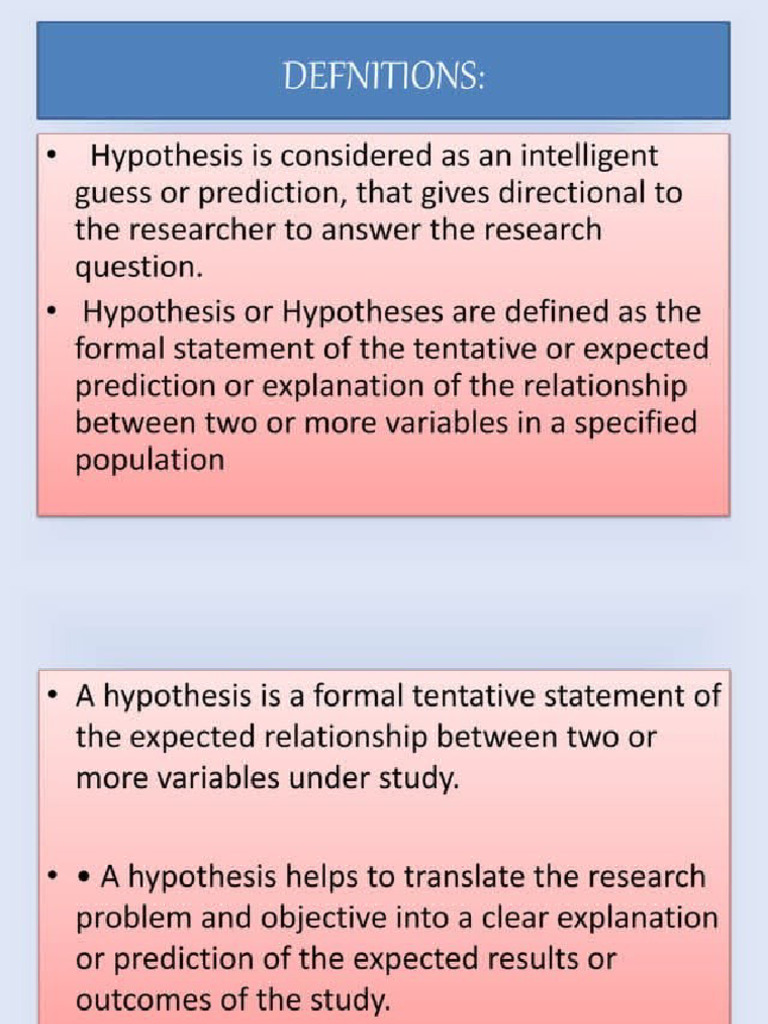 Hypothesis | PDF