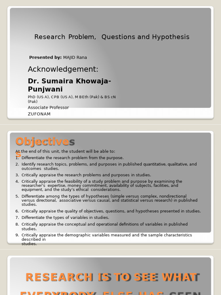 Unit 2 Research Problem - Sahaar | PDF | Hypothesis | Statistics