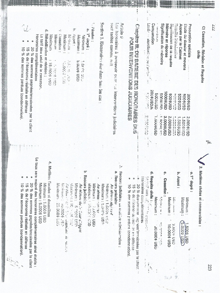 Barem Honoraire | PDF