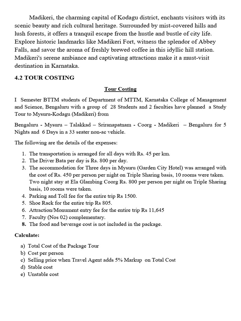 1 Sem Study tour report format (2023 Batch)-1 (1) | PDF | Tourism