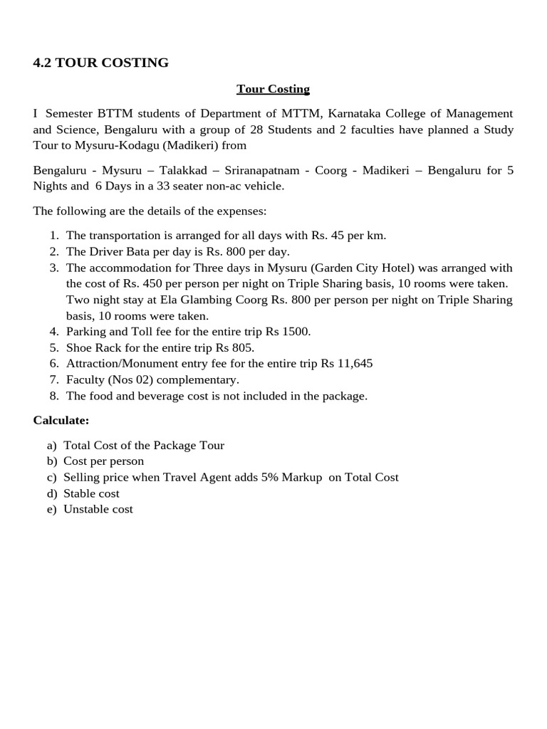 1 Sem Study Tour Report Format (2023 Batch) - 1 | PDF | Tourism