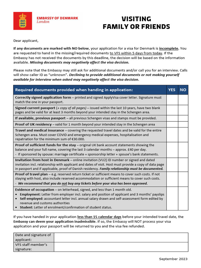 Visit Family and Friends UK Checklist Sept 2023 | PDF | Travel Visa ...