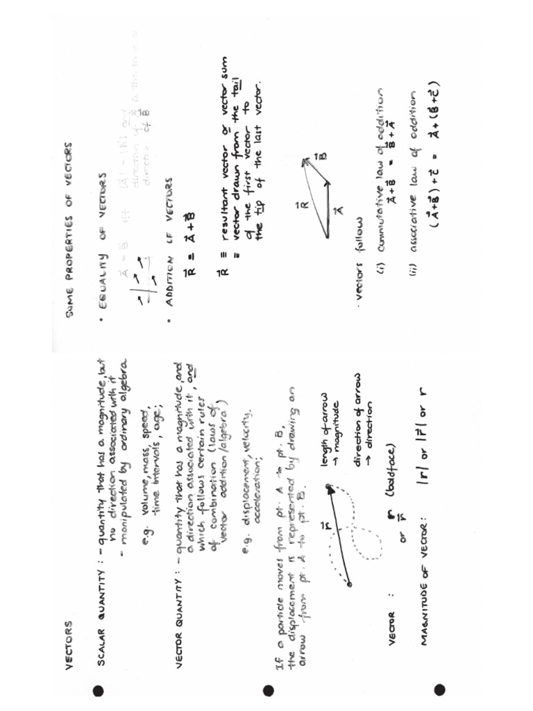 Review Vectors Lecture MD Students | PDF