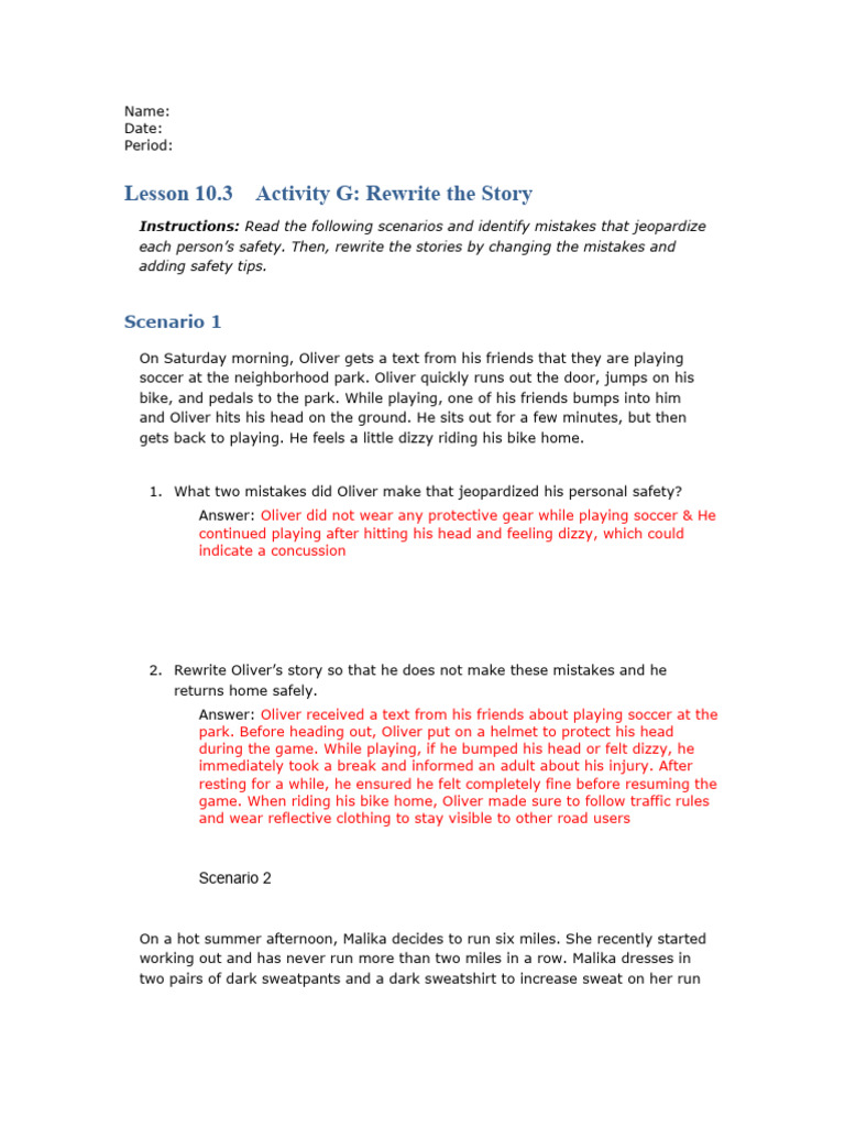 Annotated-10.3 Rewrite The Story | PDF