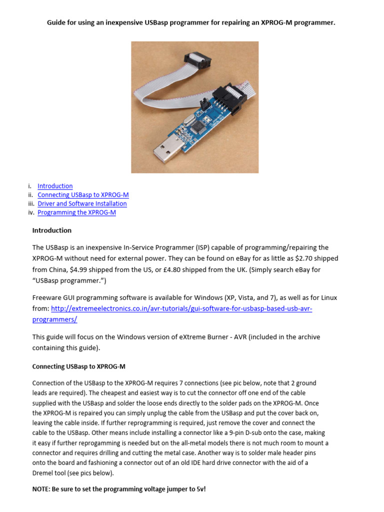 USBasp XPROG-M Repair Part 1 | PDF