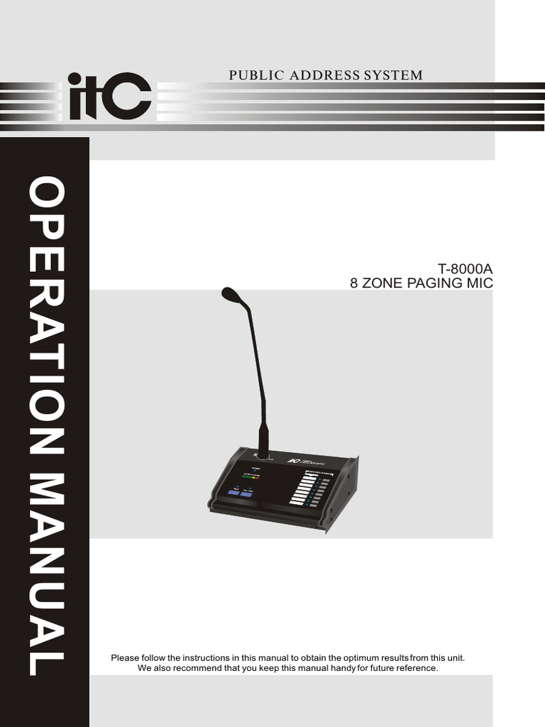 Paging Mic User Manual | PDF | Power Supply | High Voltage