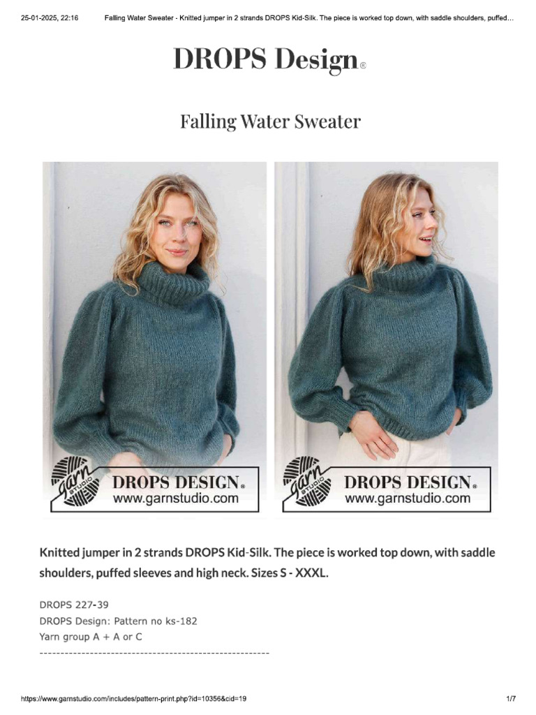 Falling Water Sweater | PDF