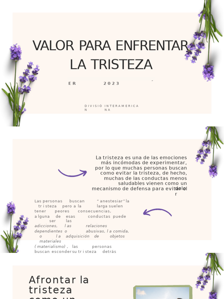 Afrontar la Tristeza con Valentía | PDF