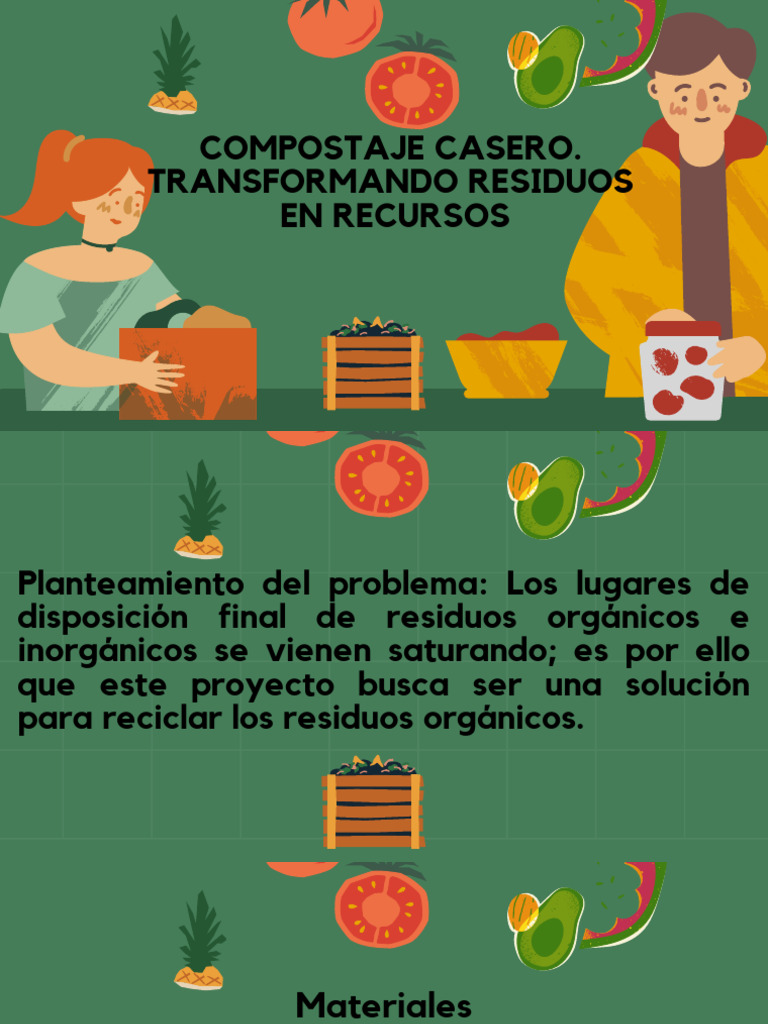 Compostaje Casero. Transformando Residuos en Recursos. | PDF
