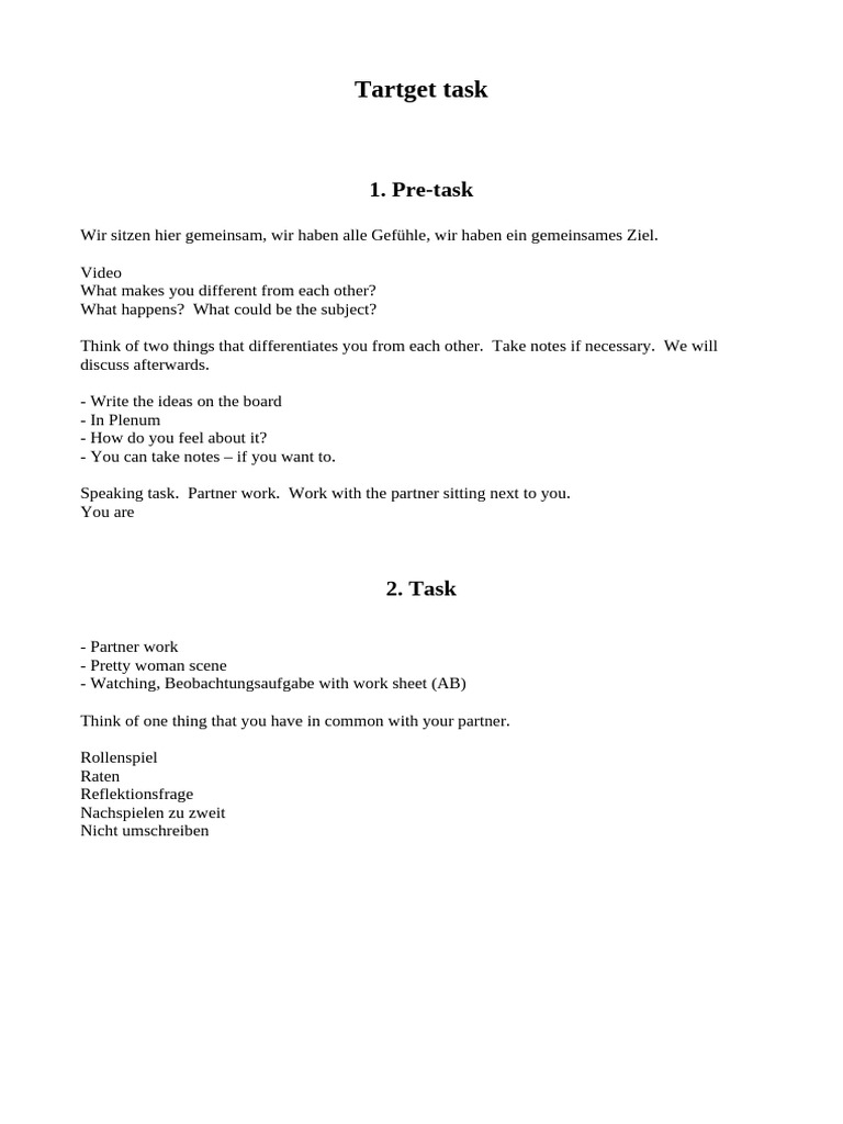Target - Task An - Sich | PDF