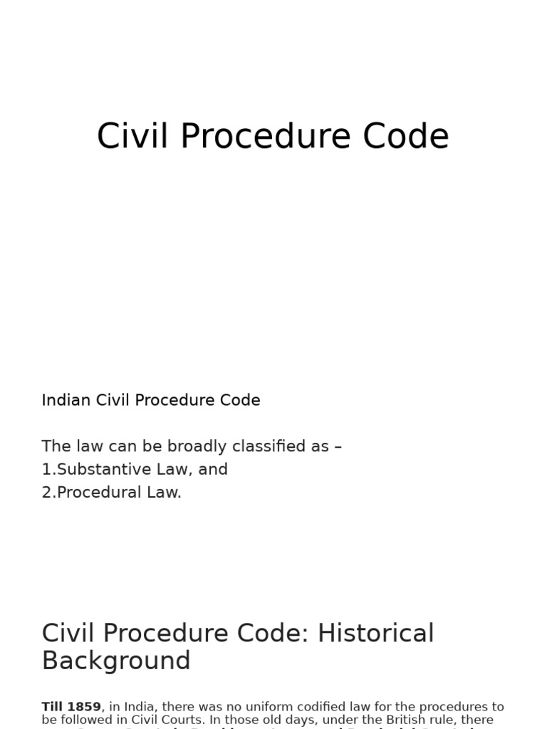 Civil Procedure Code | PDF | Jurisdiction | Judgment (Law)