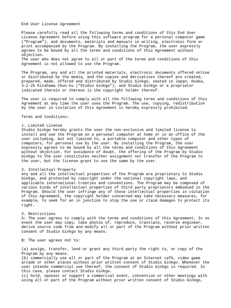 Eula Pdf Copyright Intellectual Property