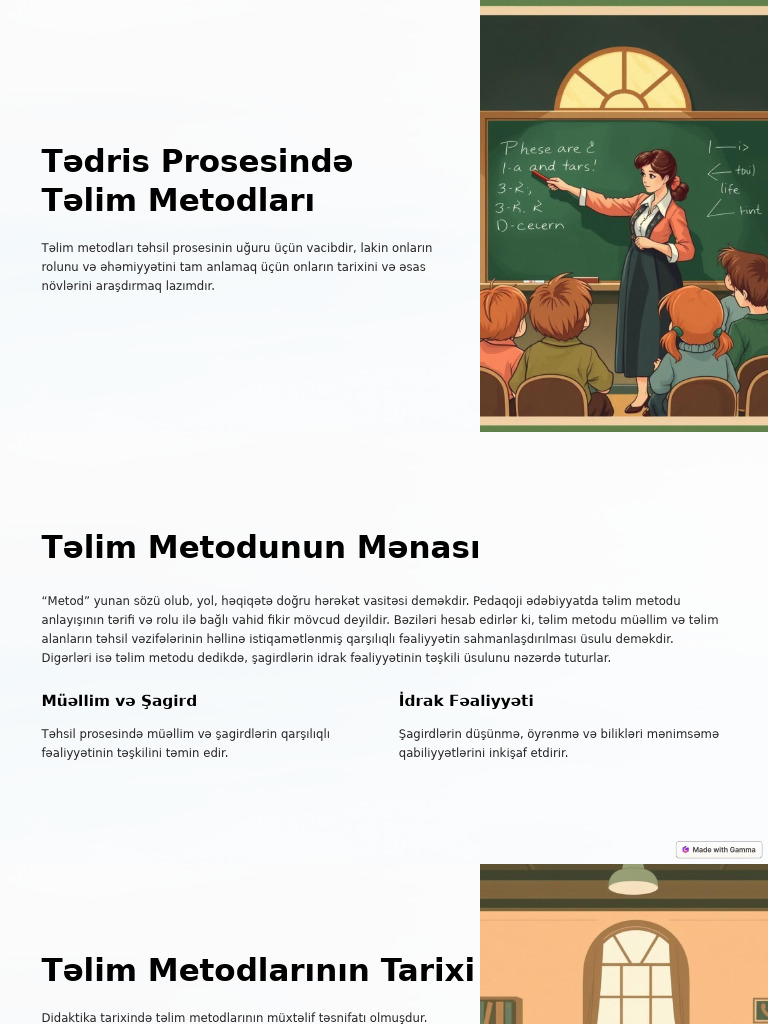 Tedris Prosesinde Telim Metodlari | PDF