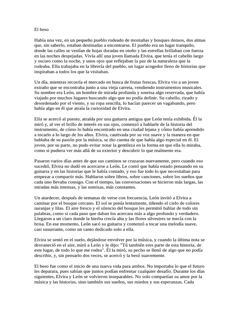 El beso | PDF | Amor