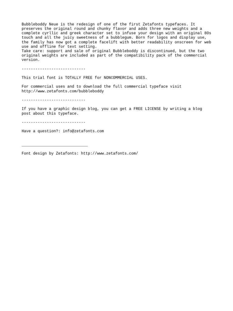 Bubbleboddy Description | PDF