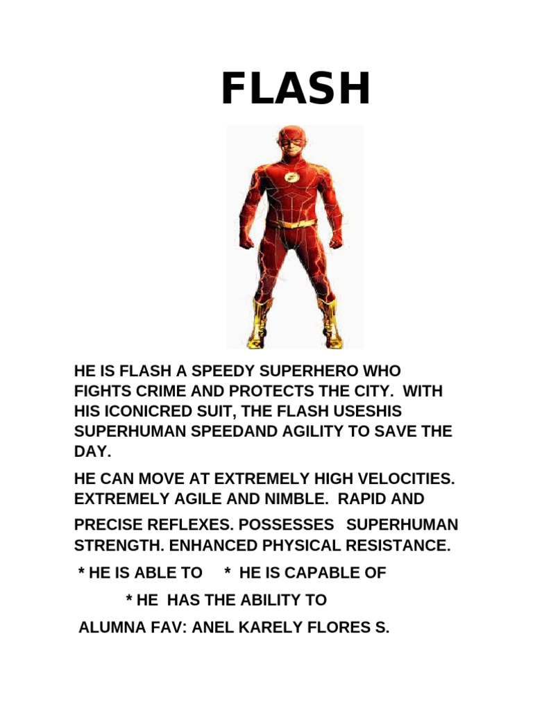 Flash: Speedy Superhero Profile | PDF