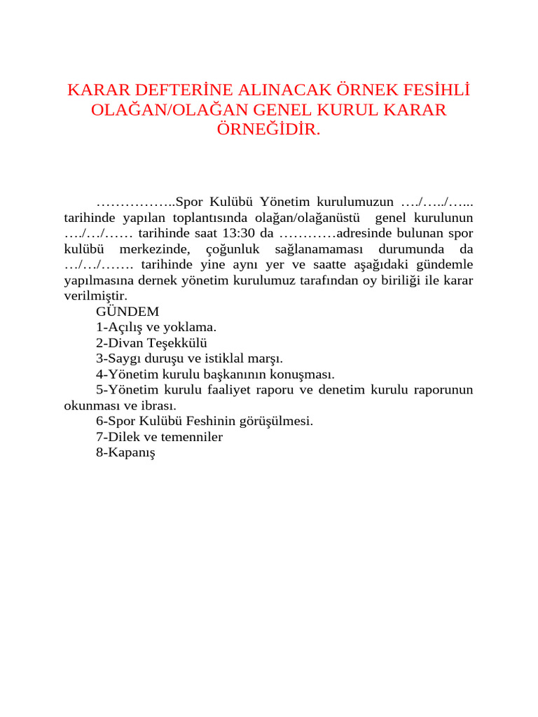 Karar Örneği | PDF