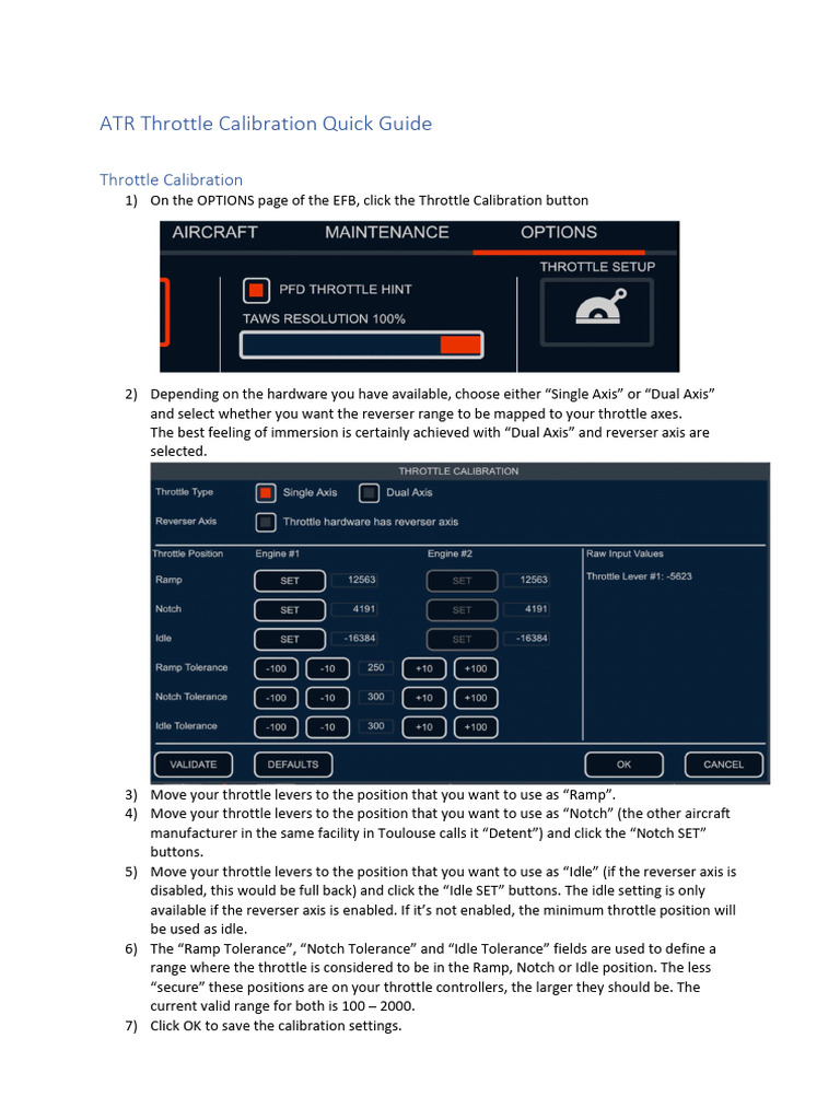 ATR - Throttle - Calibration - Quick - Guide v2023 - 04 - 24 | PDF ...