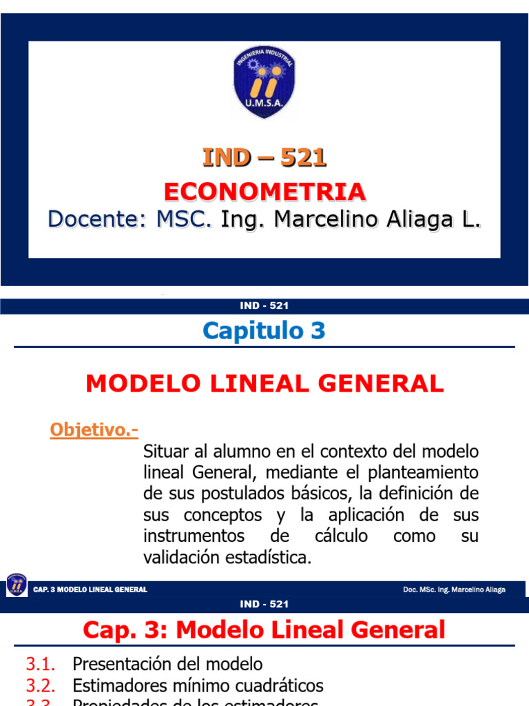 econometria | PDF | Mínimos cuadrados ordinarios | Análisis de regresión