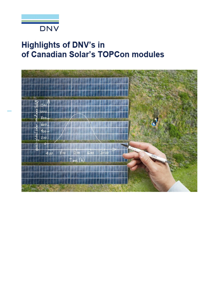 DNV Review of Canadian Solar TOPCon Modules | PDF | Photovoltaics ...