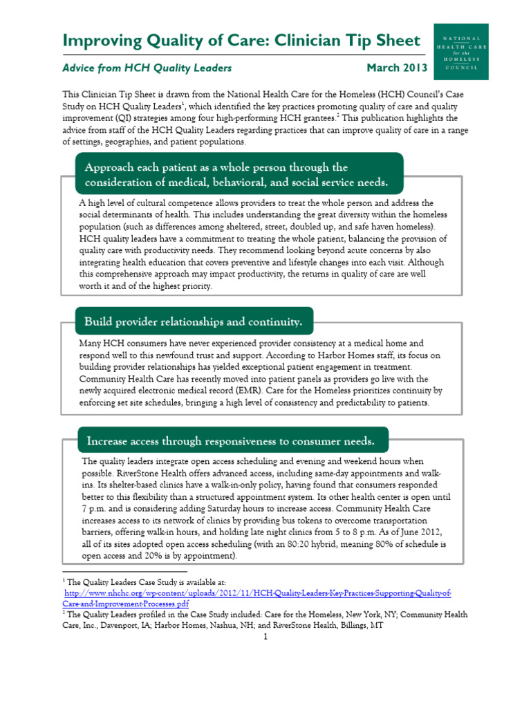 Clinician Tip Sheet | PDF | Electronic Health Record | Homelessness