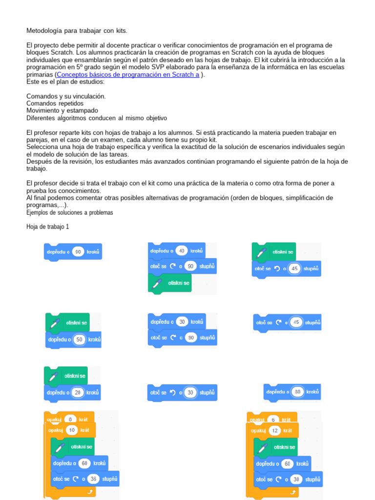 Programación en Scratch para 5º Grado | PDF