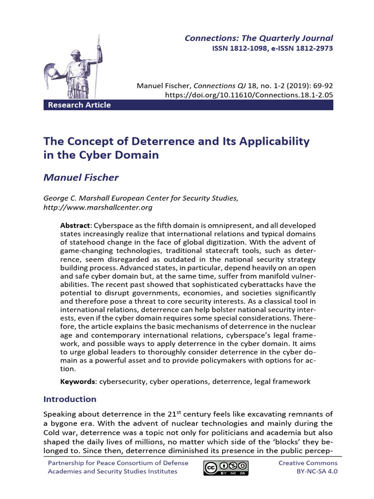 18.1.05 Deterrence Cyber Domain | PDF | Deterrence Theory | Crime ...