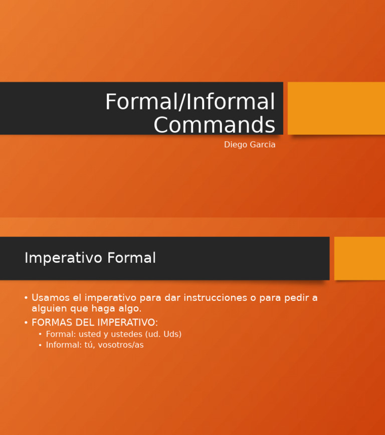 Formal Command | PDF