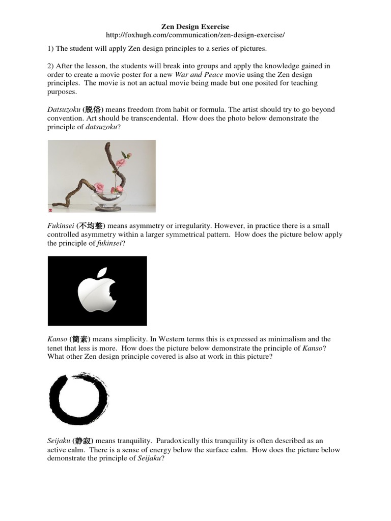 Seven Zen Design Principles | PDF | Aesthetics | Cognitive Science
