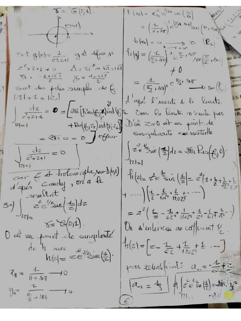 Td3 Analyse Complexe | PDF