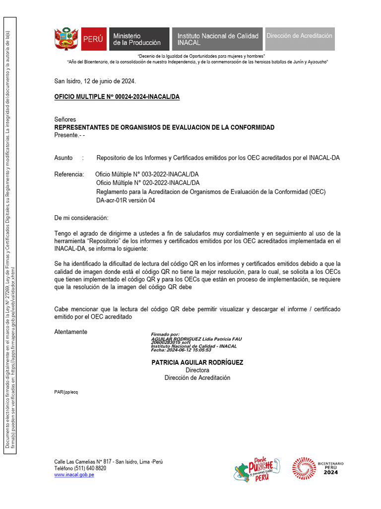 024-OFICIO MULTIPLE Repositorio | PDF | Informática