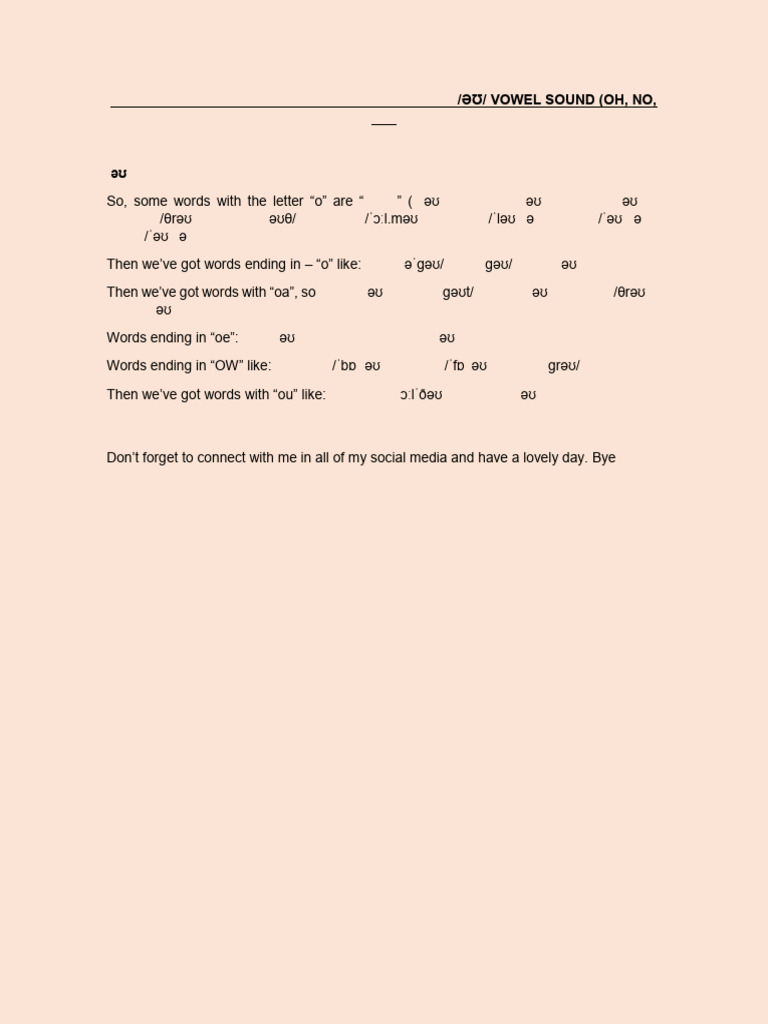 RP Accent: Mastering the /əʊ/ Sound | PDF