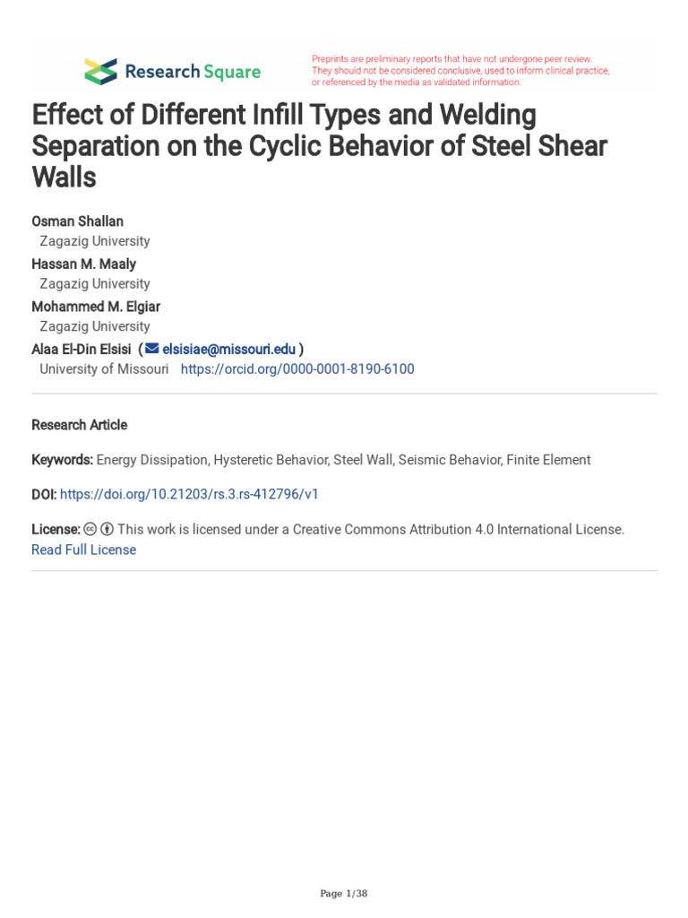Effect of Different Infill Types and Welding Separ | PDF | Buckling ...