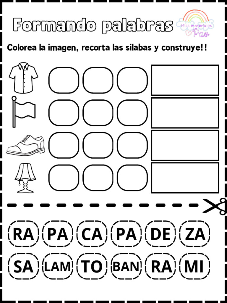 Formando Palabras Miss Materiales Pao | PDF