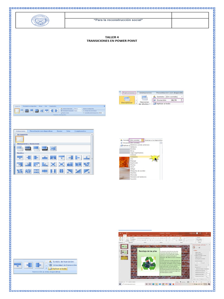 Guía de Transiciones en PowerPoint | PDF | Microsoft PowerPoint | Software