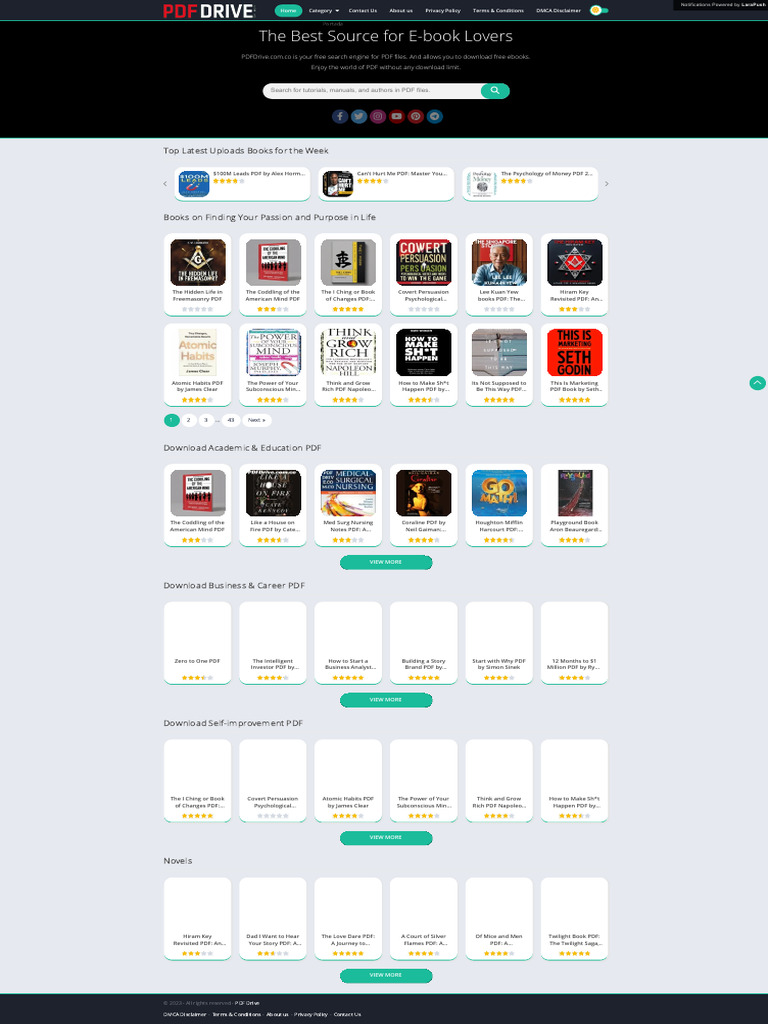 PDF Drive - All Types of PDF Free Downloads Just One Click | PDF