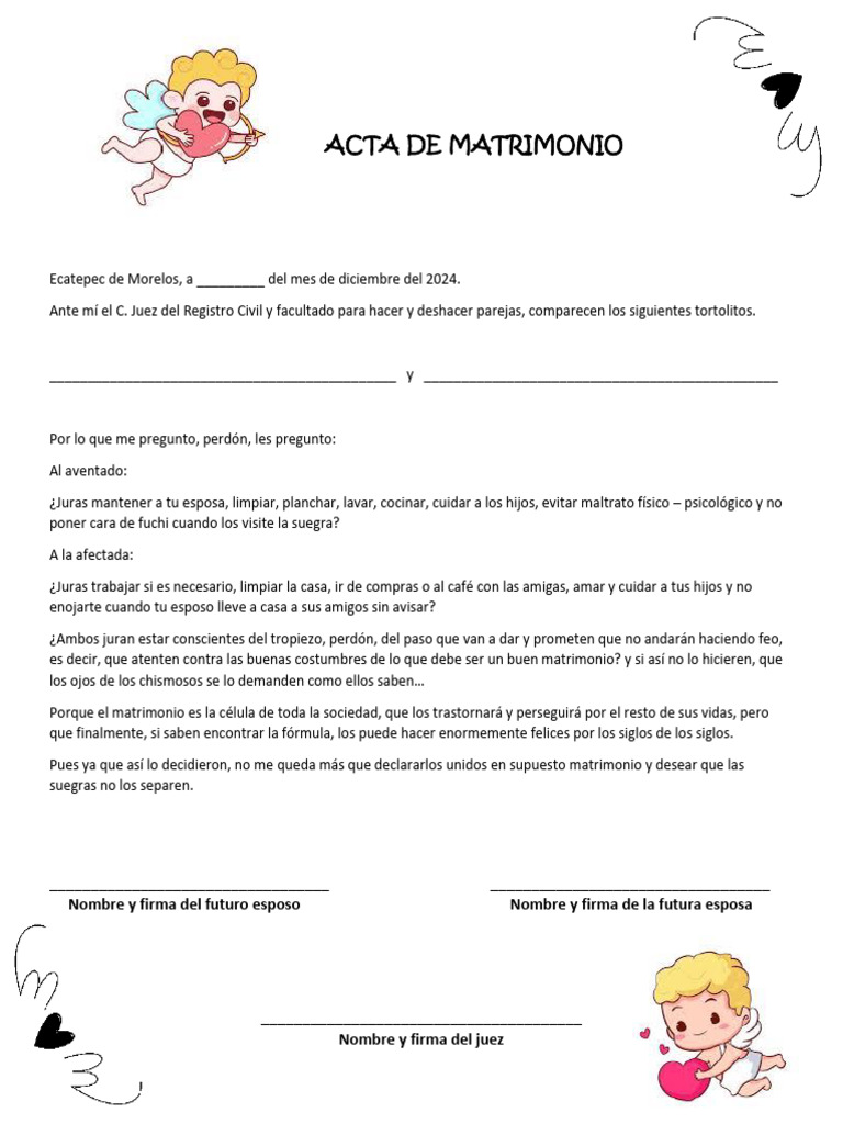 Acta de Matrimonio de Kermes | PDF