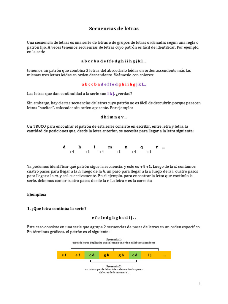 Identificación de Patrones en Secuencias de Letras | PDF | Escritura ...