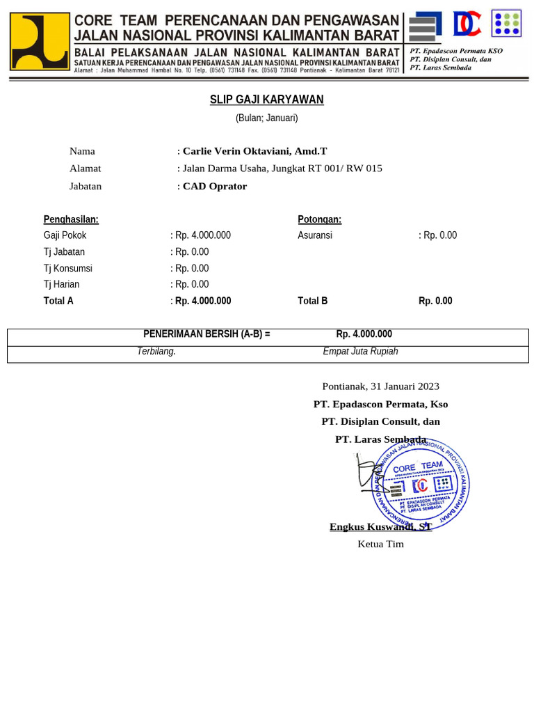 Slip Gaji Karyawan | PDF