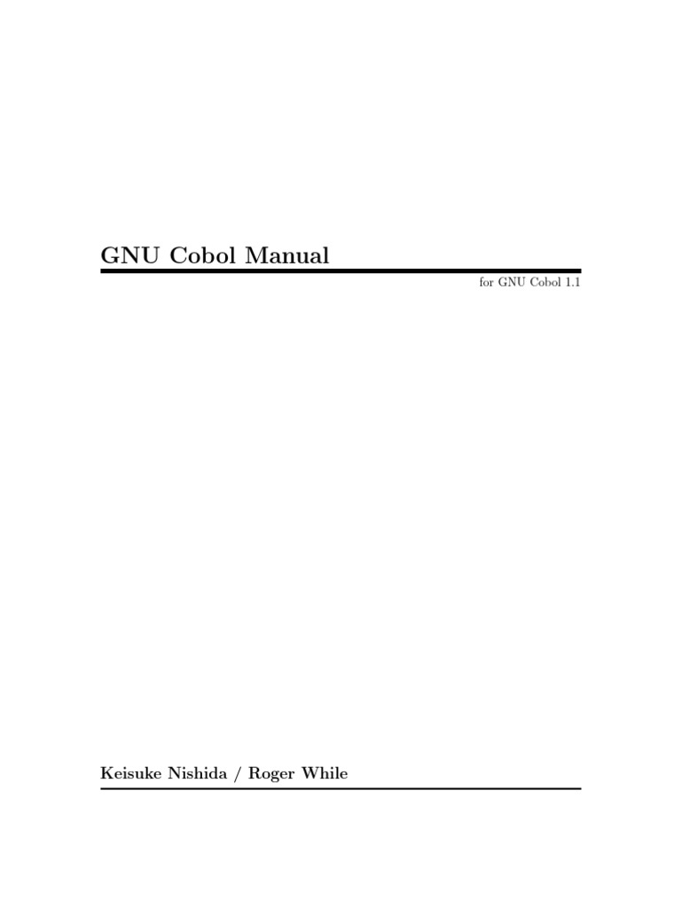 gnu-cobol | PDF | Library (Computing) | Computer Science
