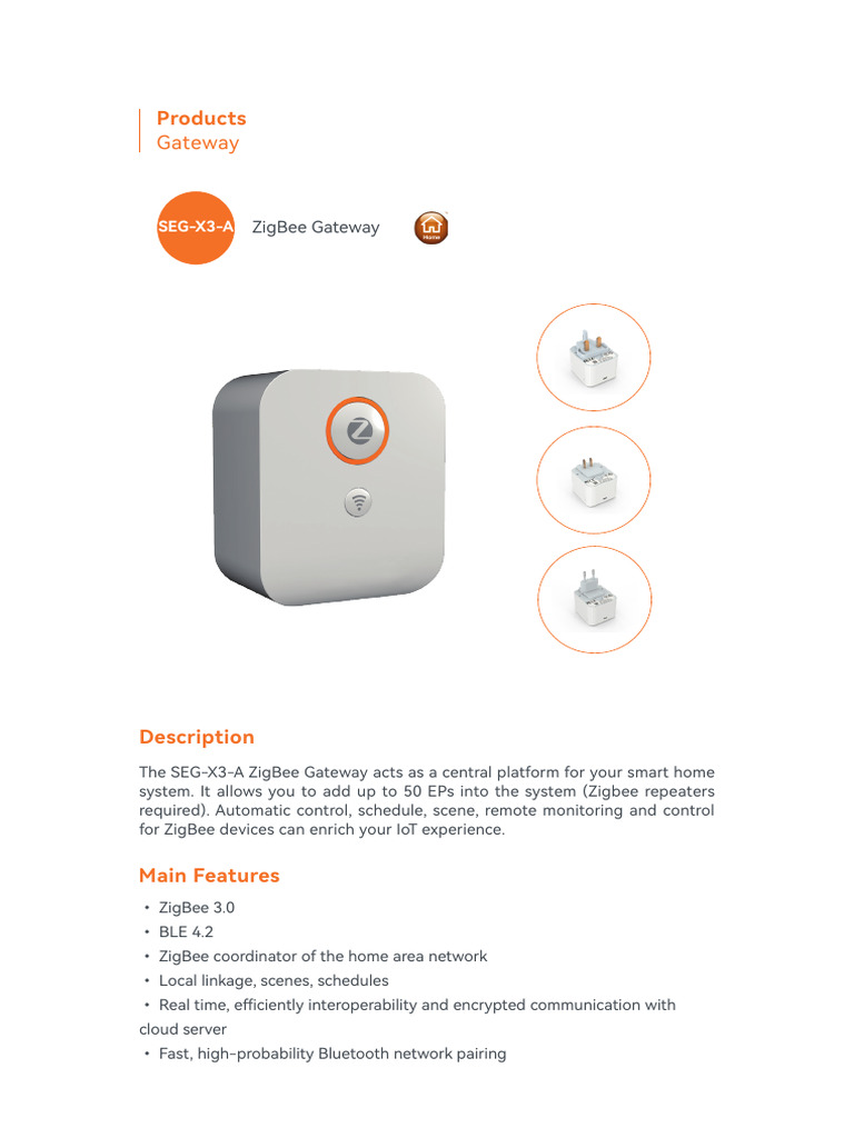 Datasheet - SEG-X3-A ZigBee Gateway (2024-11-21 18 - 25 - 23) | PDF ...