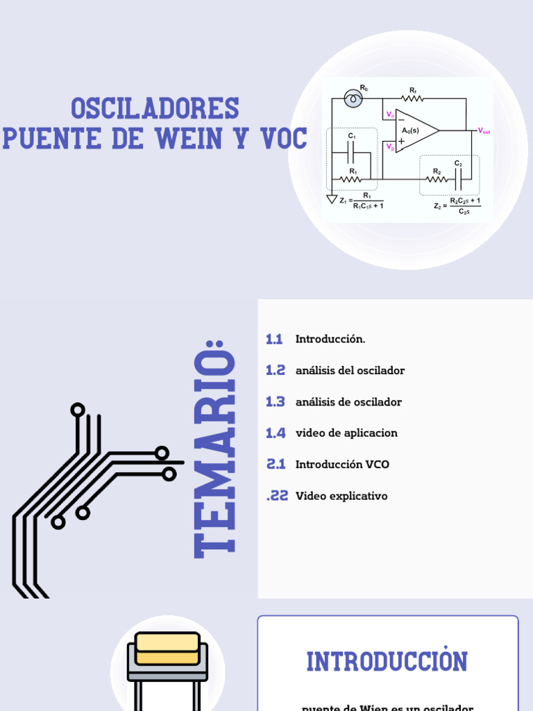 OSCILADORES | PDF | Electricidad | Ingenieria Eléctrica