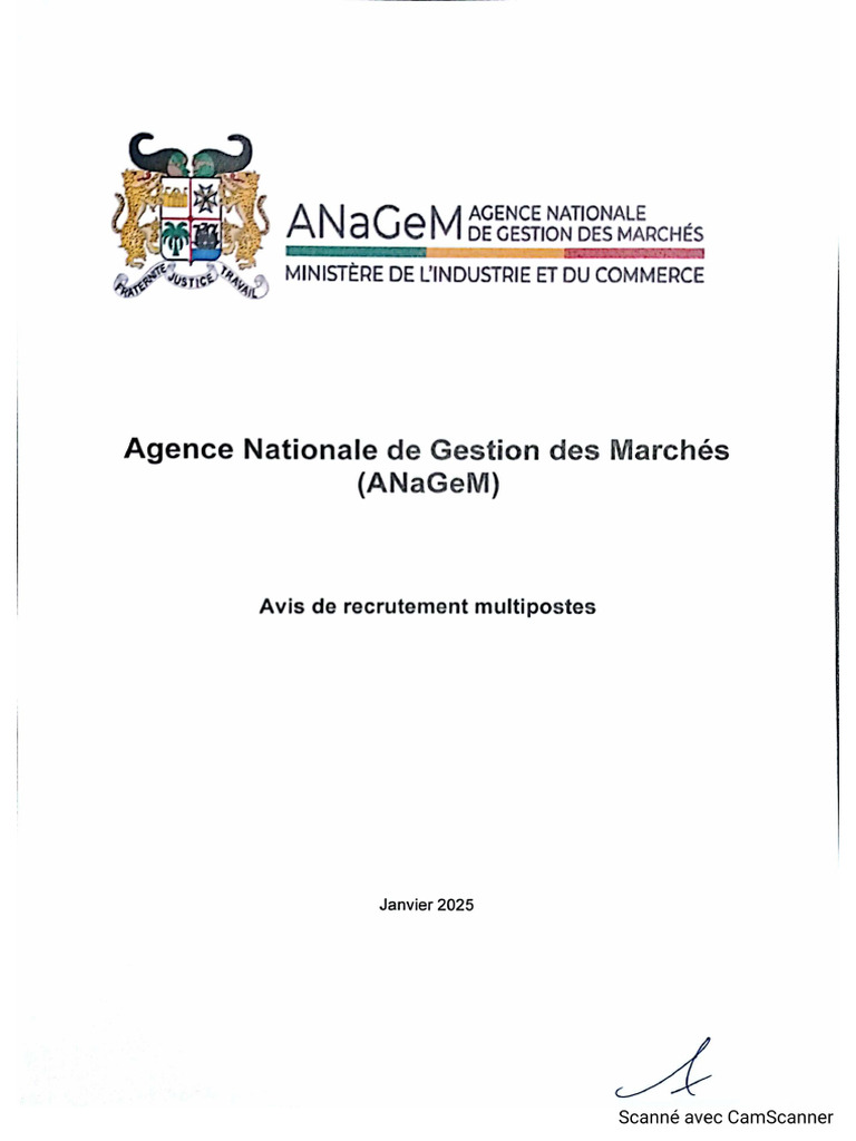 Comprendre L'agence Nationale Du Marché | PDF