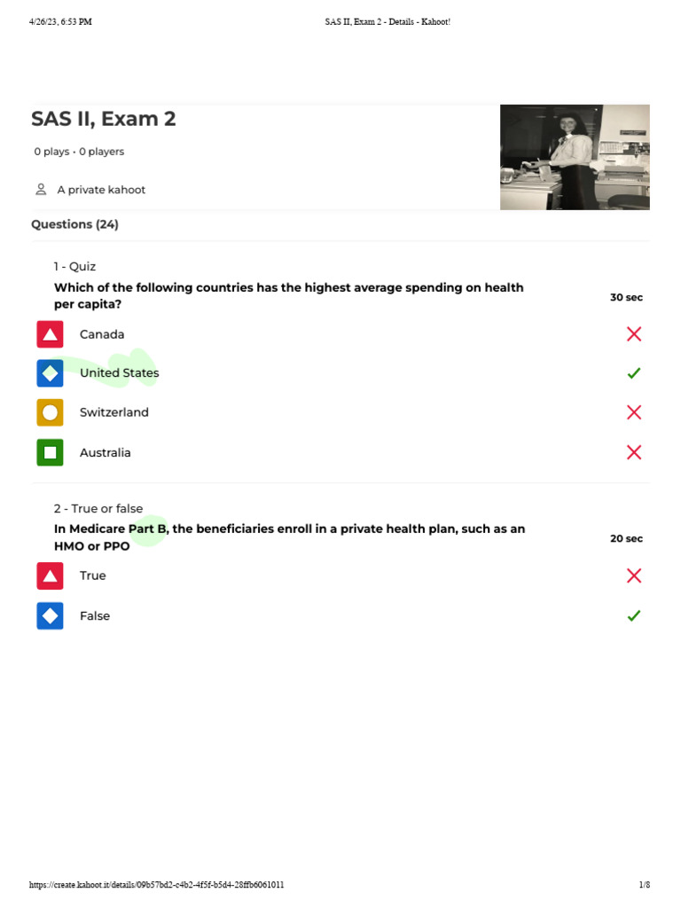 2 Final Exam Kahoot Answers | PDF