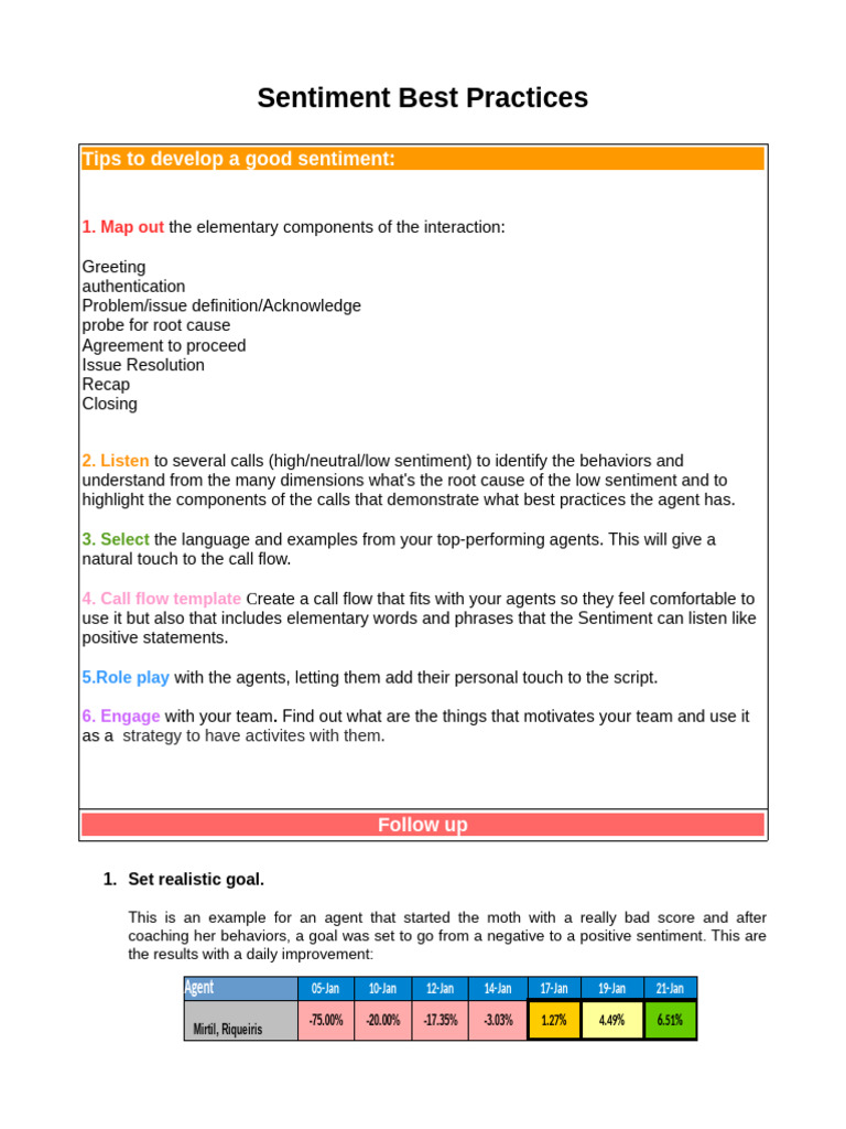 Sentiment Best Practice | PDF