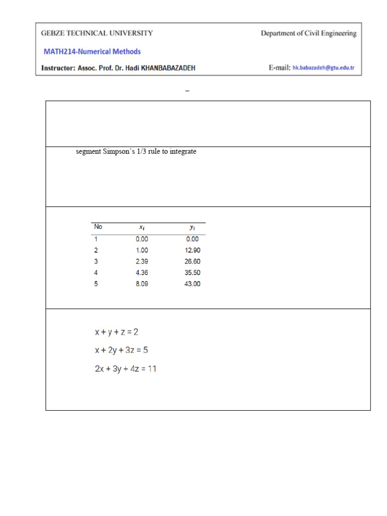 Homework 3-Numerical Methods | PDF