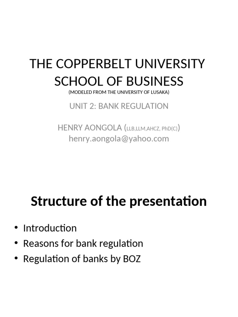 BOZ's Regulation of Commercial Banks | PDF | Banks | Loans