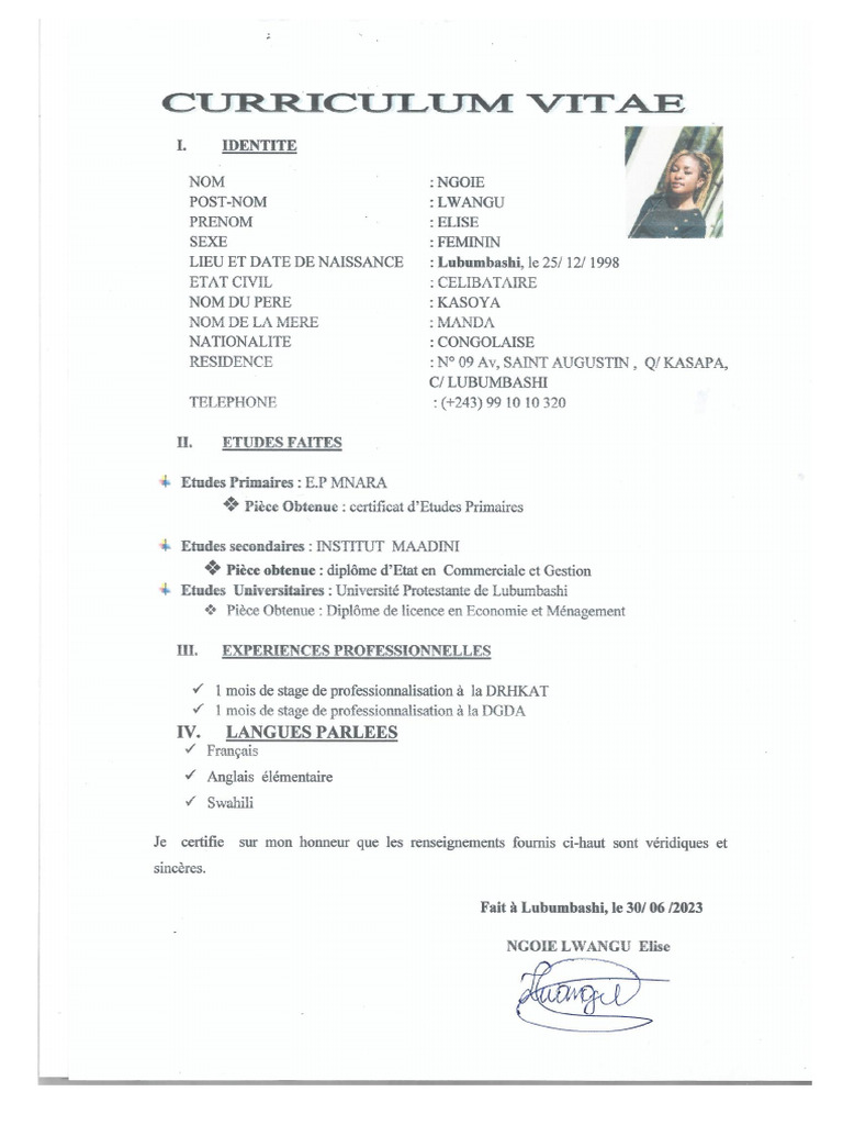 CV Elise | PDF